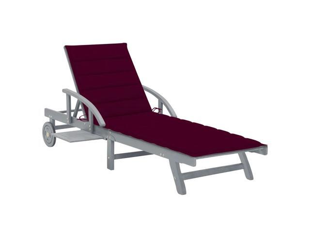 Click here for vidaXL Sunlounger Grey Solid Acacia wood Standard... prices