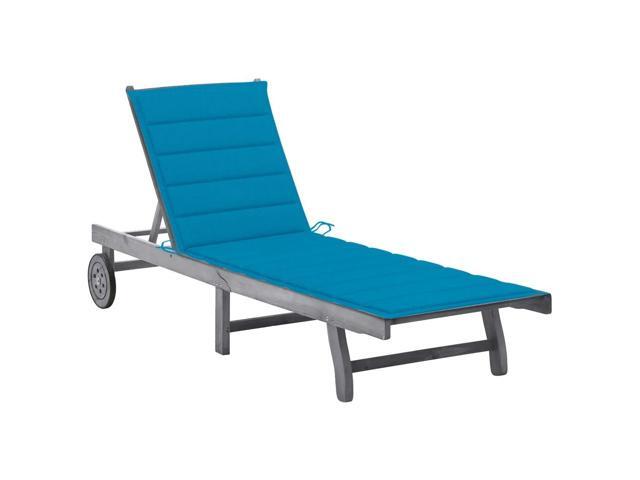 Click here for vidaXL Sunlounger Grey Solid acacia wood 78.7 in l... prices