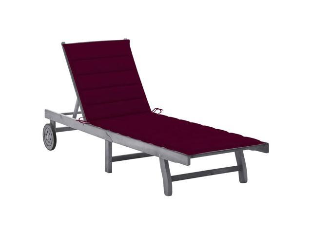 Click here for vidaXL Sunlounger Grey Solid acacia wood Standard... prices