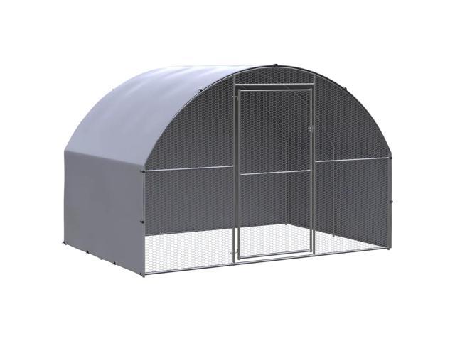 Click here for vidaXL Chicken Coop Silver and gray Galvanized ste... prices