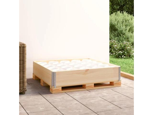 Click here for vidaXL Pallet Collar 39.4x39.4 Solid Pine Wood prices