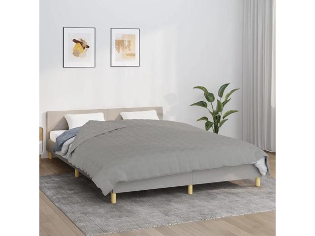 Click here for vidaXL Weighted Blanket Grey Cotton King Weighted... prices