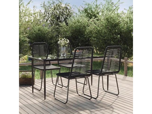 Click here for vidaXL Garden Dining Set Black PE rattan Standard... prices