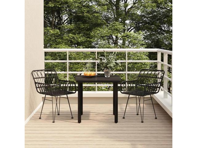Click here for vidaXL Garden Dining Set Black prices