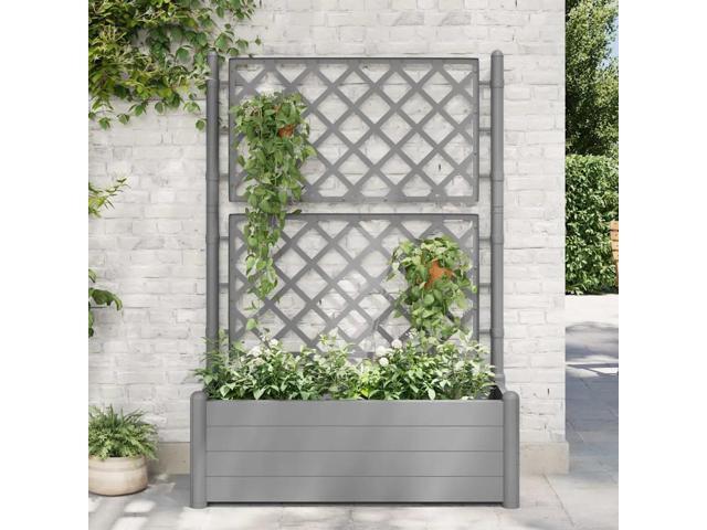 Click here for vidaXL Garden Planter Stone Grey Polypropylene Med... prices