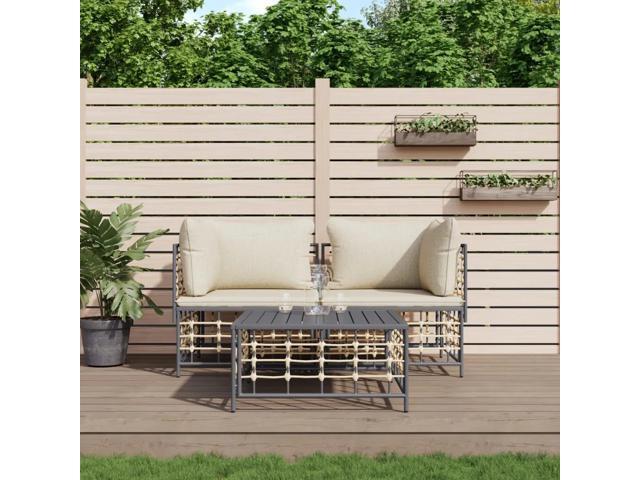 Click here for vidaXL Garden Lounge Set Anthracite prices