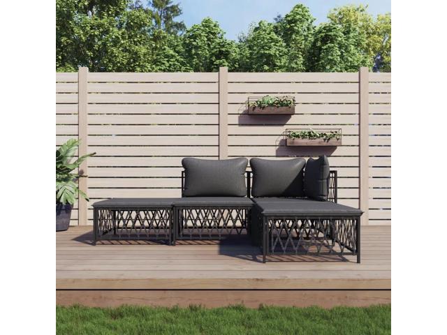 Click here for vidaXL Garden Lounge Set Anthracite Woven fabric prices