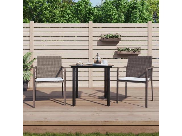 Click here for vidaXL Garden Dining Set Brown  Black  Cream White prices