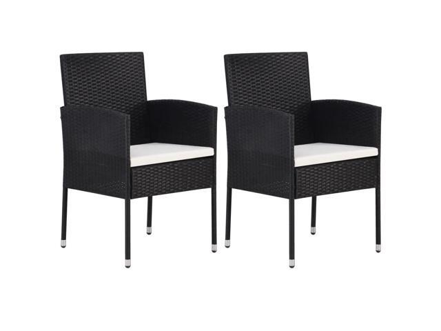 Click here for vidaXL Patio Chairs with Cream White Cushions 2 pc... prices