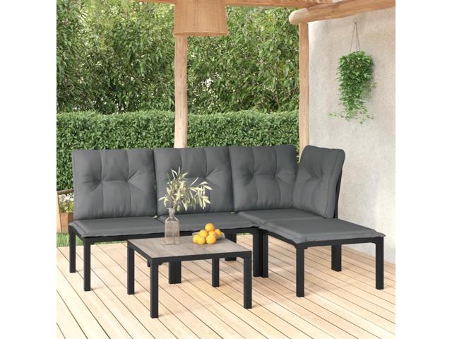 Click here for vidaXL Garden Lounge Set Black and dark grey prices