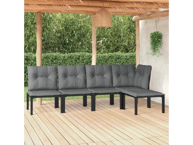 Click here for vidaXL Garden Lounge Set Black and Grey prices
