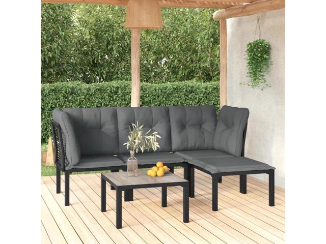 Click here for vidaXL Garden Lounge Set Black and Dark Grey prices