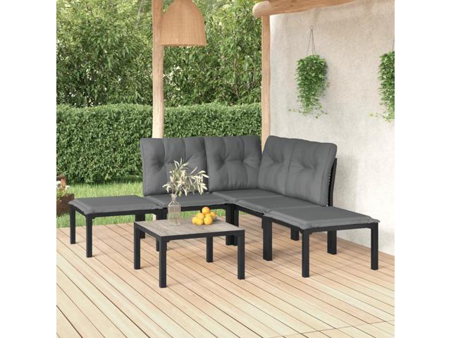 Click here for vidaXL Garden Lounge Set Black  Grey prices