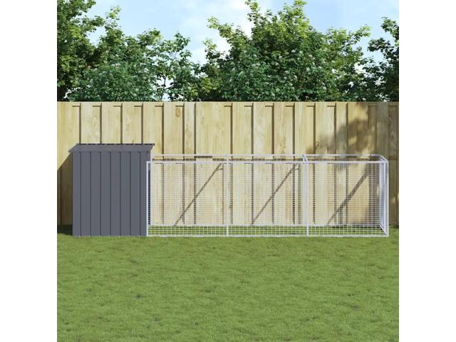 Click here for vidaXL Dog House Anthracite Galvanized Steel 43.3... prices