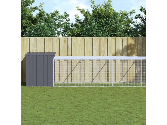 Click here for vidaXL Chicken Cage Anthracite Galvanized steel La... prices