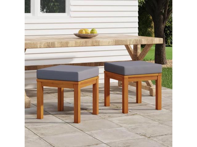 Click here for vidaXL Garden Stool Set of 2 Brown Solid Acacia wo... prices