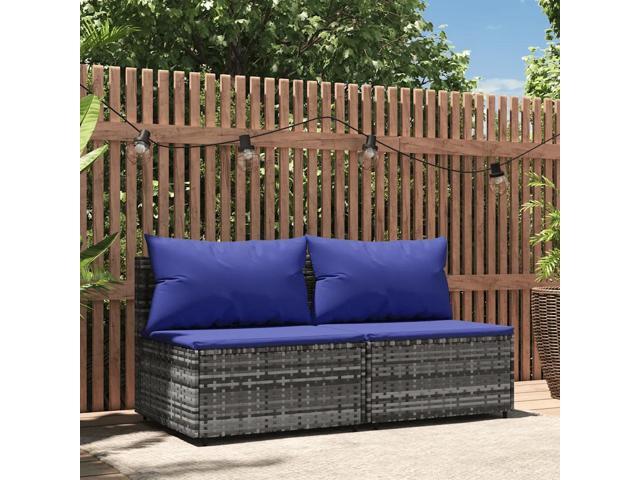 Click here for vidaXL Patio Middle Sofa Gray prices