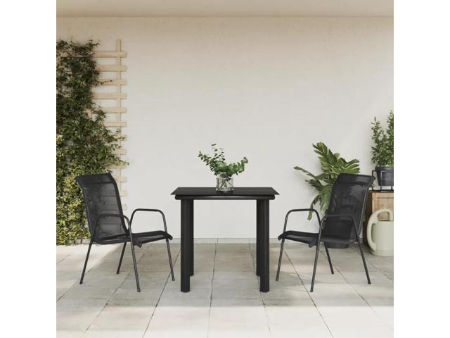 Click here for vidaXL Garden Dining Set Black  Anthracite prices