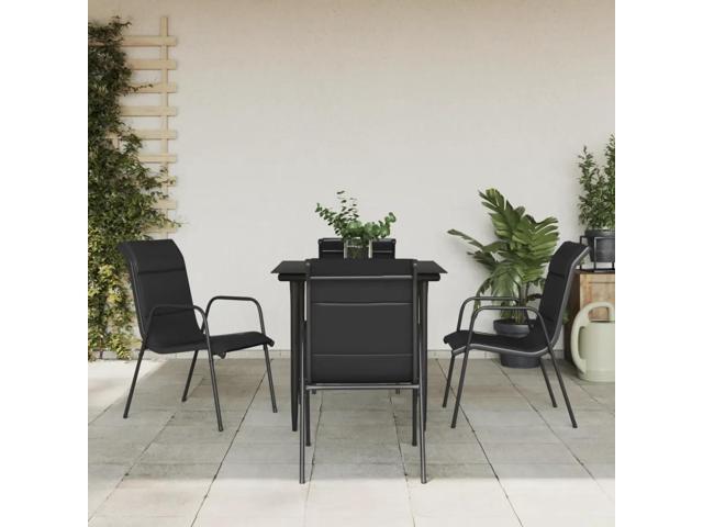 Click here for vidaXL Garden Dining Set Black  Anthracite prices