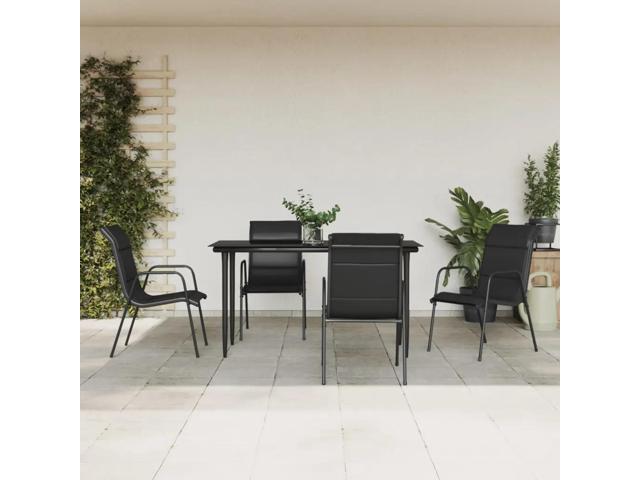 Click here for vidaXL Garden Dining Set Black  Anthracite prices