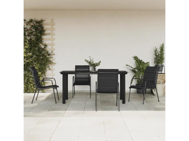 Click here for vidaXL Garden Dining Set Black  Anthracite prices