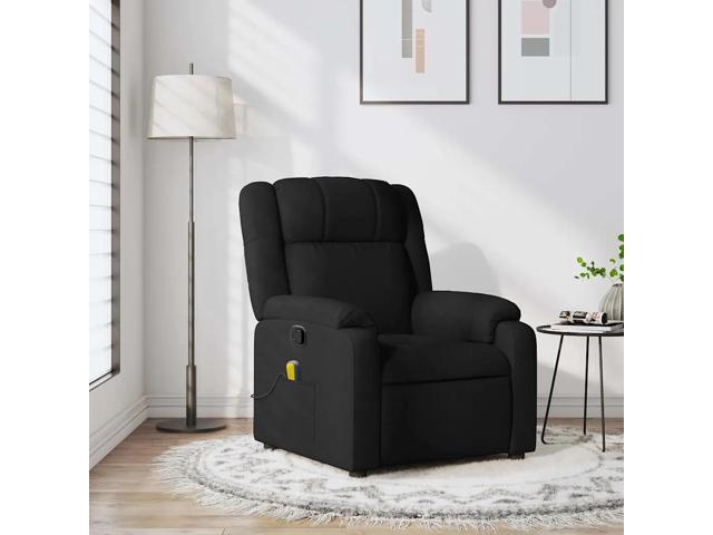 Click here for vidaXL Massage Recliner Chair Black Fabric  Metal... prices