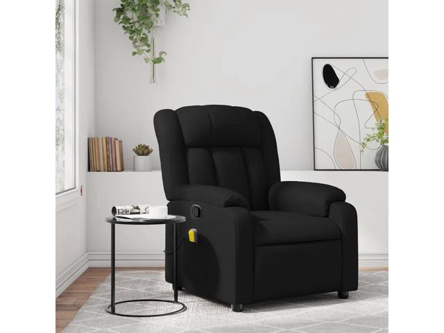 Click here for vidaXL Massage Recliner Chair Black Faux Leather S... prices