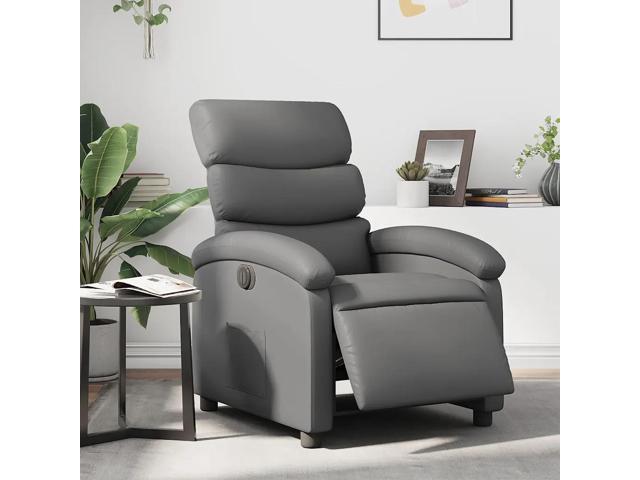 Click here for vidaXL Electric Recliner Chair Gray Faux leather... prices