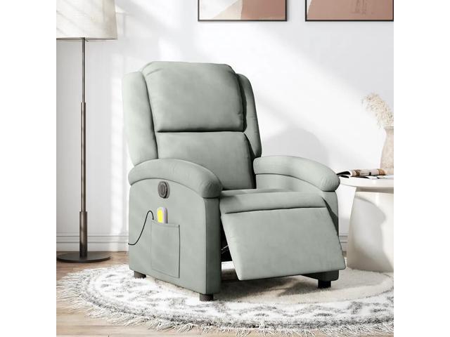 Click here for vidaXL Electric Massage Recliner Chair Light gray prices