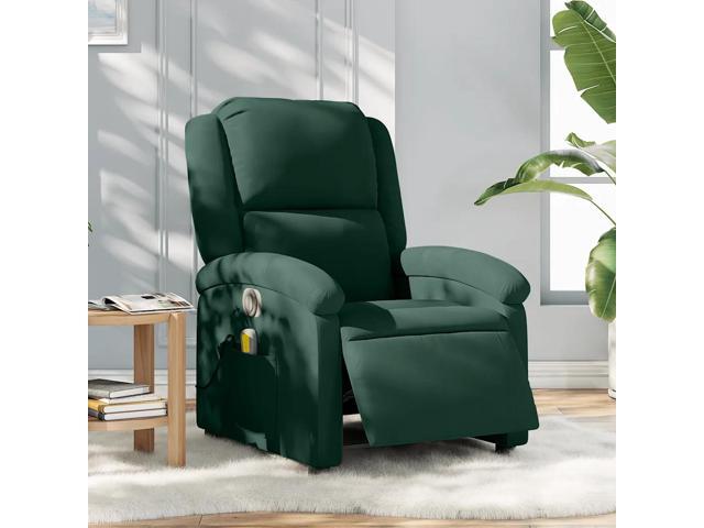 Click here for vidaXL Electric Massage Recliner Chair Dark Green... prices