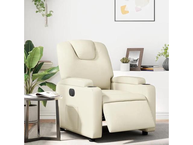 Click here for vidaXL Electric Recliner Chair Cream Faux Leather prices