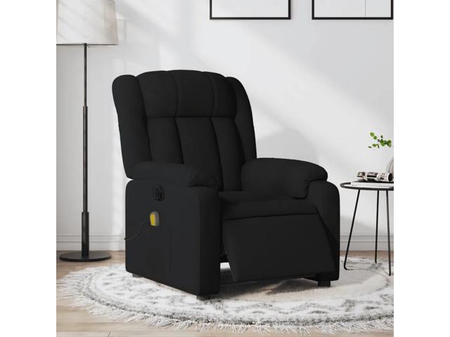 Click here for vidaXL Electric Massage Recliner Chair Black Fabri... prices