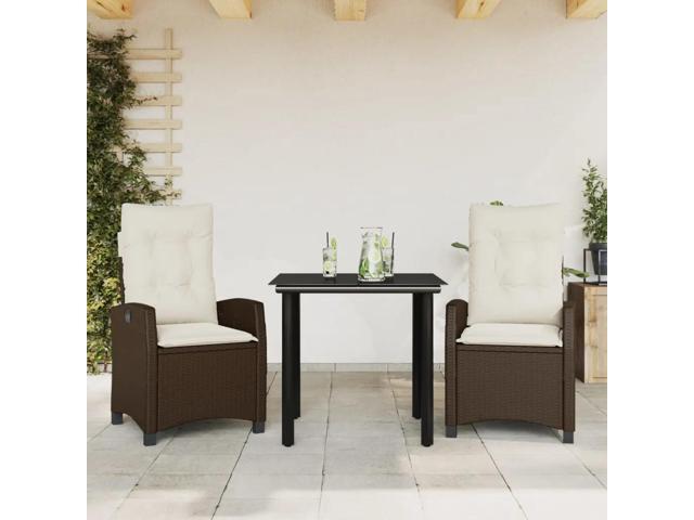 Click here for vidaXL Garden Dining Set Brown  Cream prices