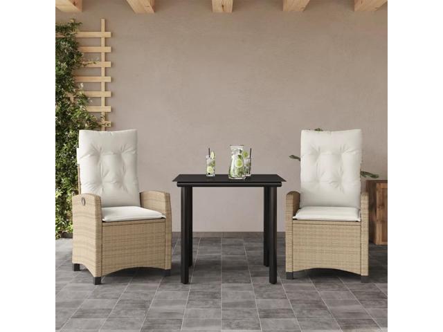 Click here for vidaXL Garden Dining Set Beige  Black  Cream White... prices