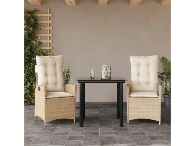 Click here for vidaXL Garden Dining Set Beige and Black prices