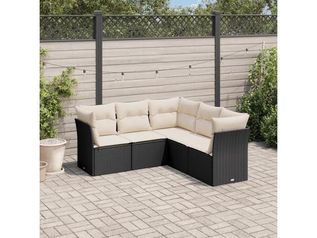Click here for vidaXL Garden Sofa Set Black  Cream White prices