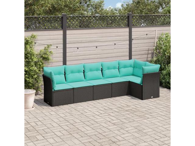 Click here for vidaXL Garden Sofa Set Black PE rattan  Powder-coa... prices