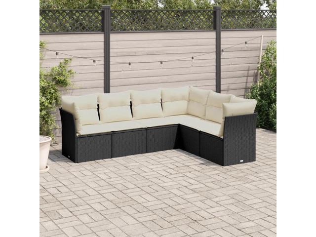 Click here for vidaXL Garden Sofa Set Black  Cream White prices