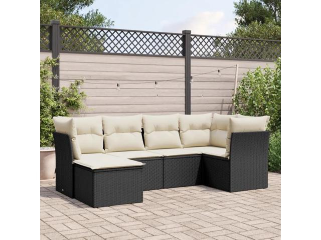 Click here for vidaXL Garden Sofa Set Black  Cream White prices