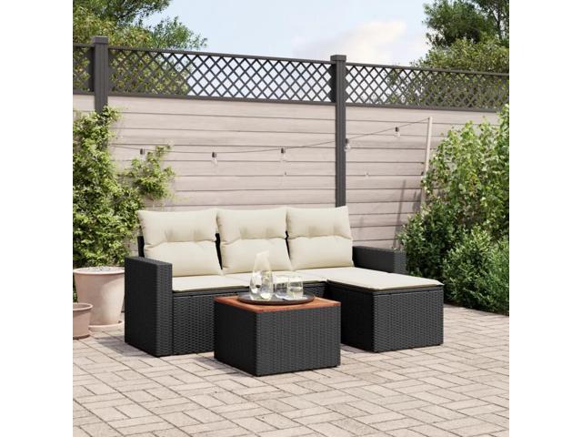 Click here for vidaXL Garden Sofa Set Black and brown prices