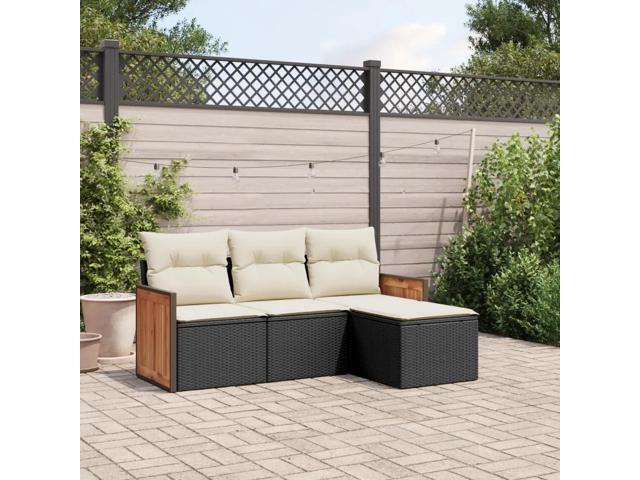 Click here for vidaXL Garden Sofa Set Black  Cream White prices