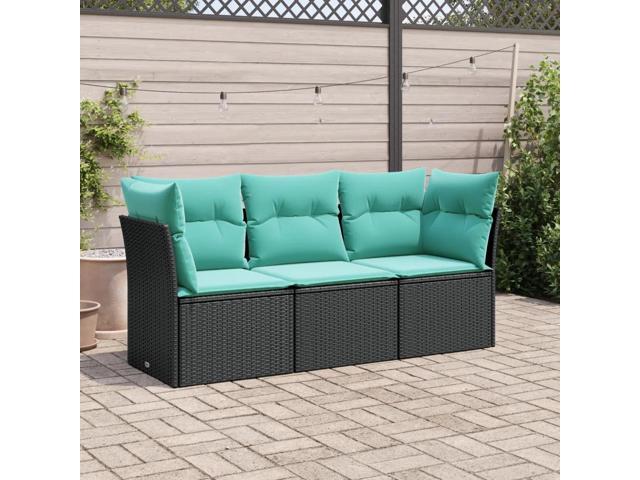 Click here for vidaXL Garden Sofa Set Black  Blue prices