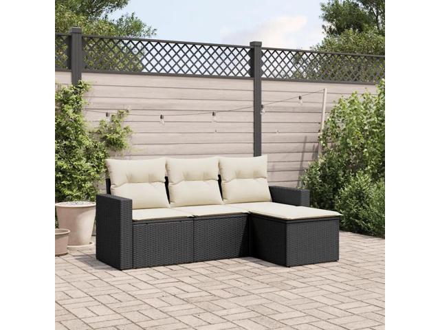 Click here for vidaXL Garden Sofa Set Black  Cream White prices