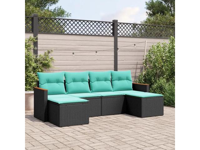 Click here for vidaXL Garden Sofa Set Black and Blue prices