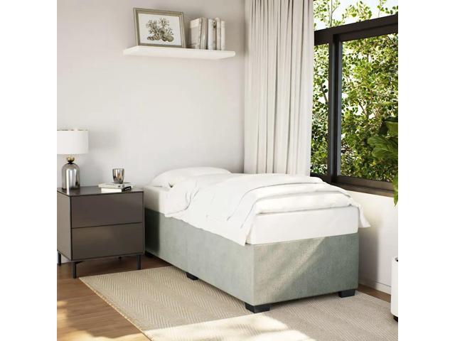 Click here for vidaXL Bed Frame Light Grey prices