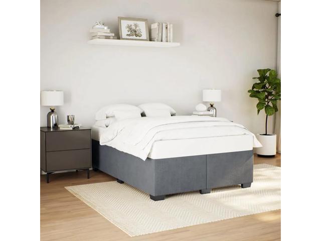Click here for vidaXL Bed Frame Dark Gray prices