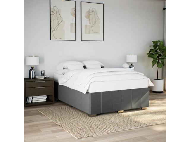 Click here for vidaXL Bed Frame Dark Grey prices