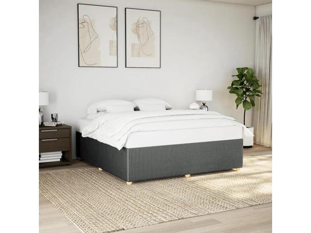 Click here for vidaXL Bed Frame Dark Gray prices