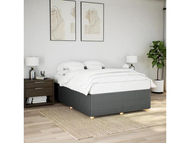 Click here for vidaXL Bed Frame Dark Gray prices