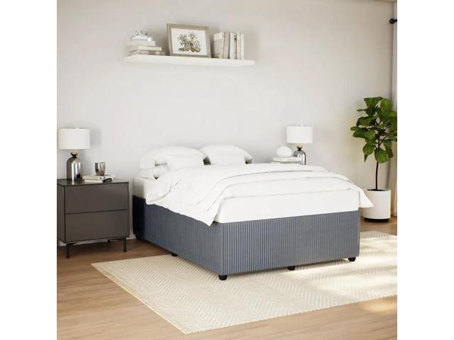 Click here for vidaXL Bed Frame Dark Grey prices